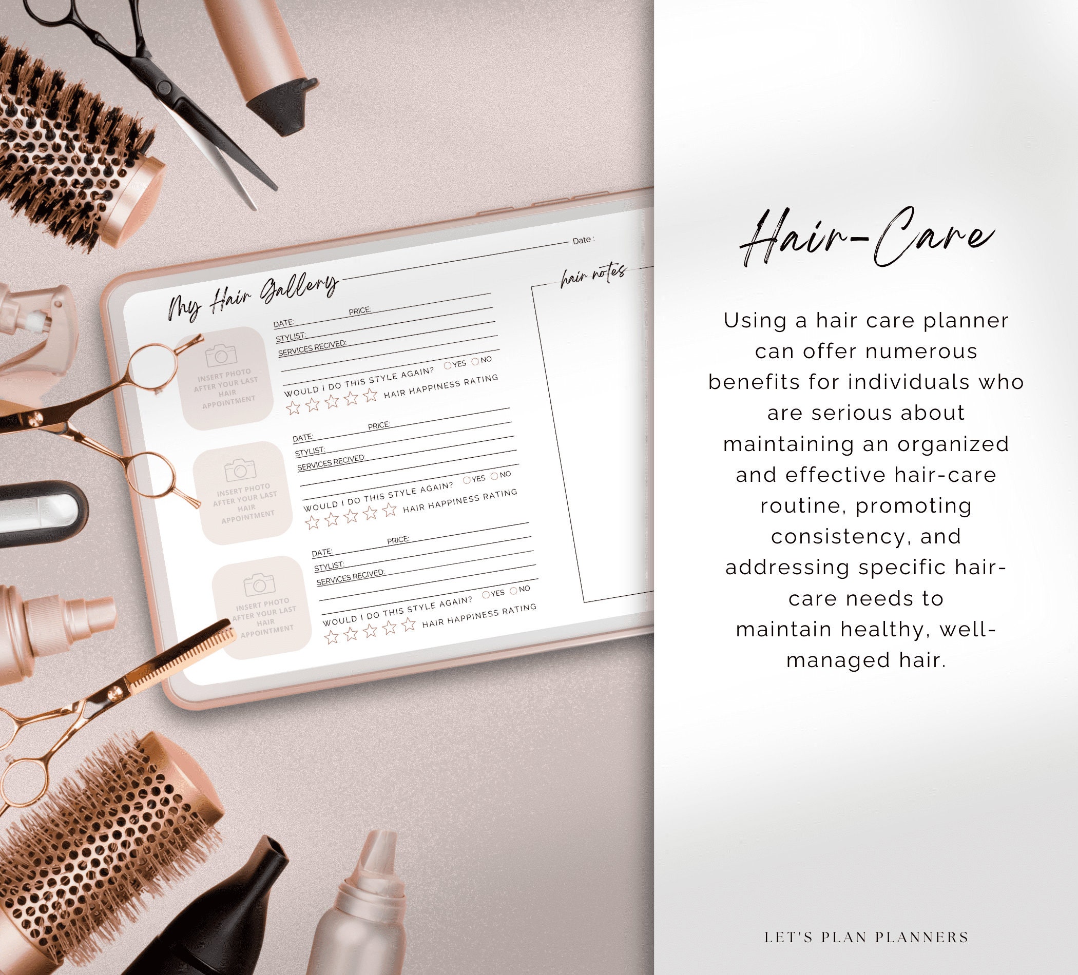 Haircare Planner Haircare Routine Maintain Healthy Wellmanaged Hair ...