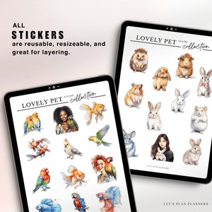Digital Pet Stickers Goodnote Sticker Book Dog Stickers Individual PNG ...