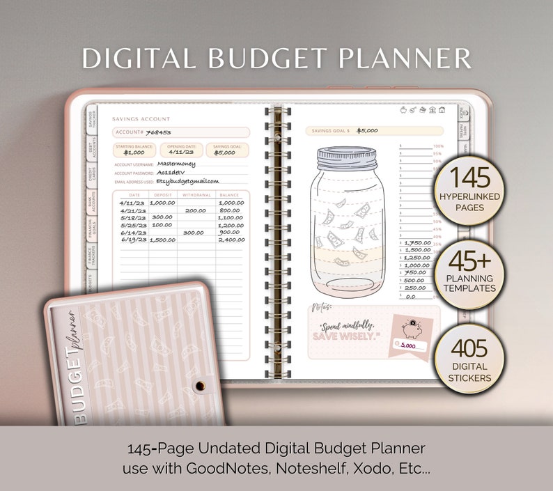 Digital Budget Planner Goodnotes iPad Template Weekly & Biweekly PDF ...