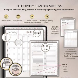 2025 Digital Planner Goodnotes iPad & Tablet Template Easy-to-use Daily ...