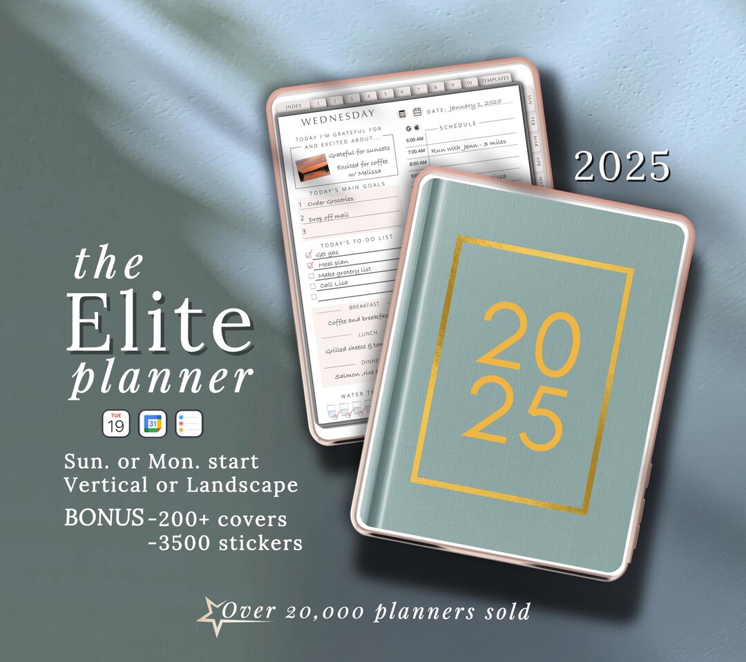 2025 Digital Planner Goodnotes Template for iPad & Tablet W/google ...