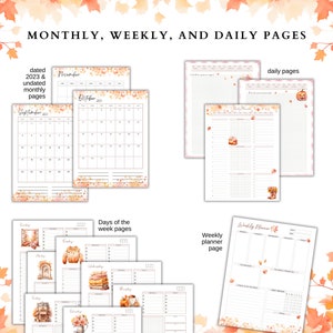 Fall Planner Printable Thanksgiving Planner Fall Daily Monthly and ...