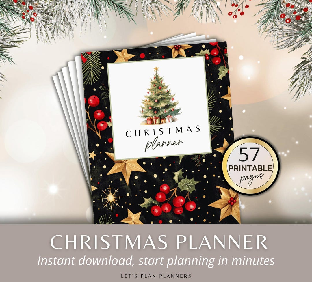 Christmas Planner Printable Holiday Party Organization 57 Pages PDF - Etsy