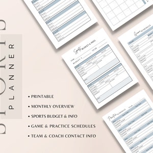 Sports Planner Printable Planner Planner Inserts Team - Etsy