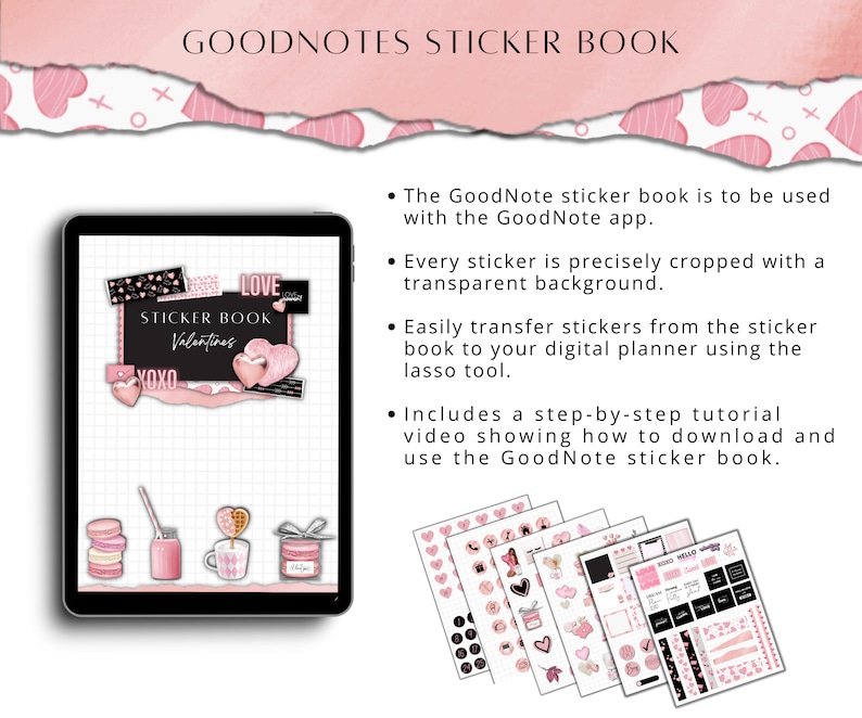 Valentine's Day Digital Stickers: 188 Pre-cropped Stickers (goodnotes ...