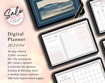 2023 Dated Digital Planner Daily Weekly and Monthly - Etsy