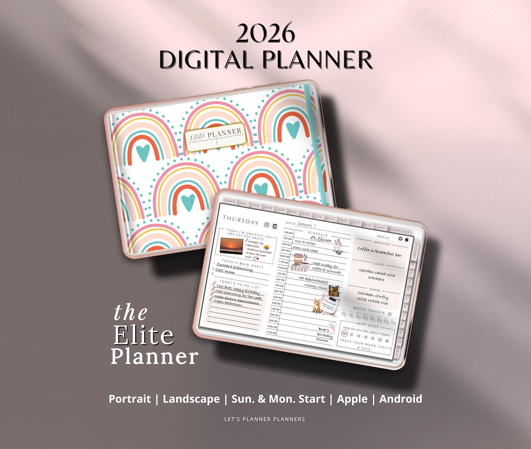 2026 Landscape Digital Planner Goodnotes Template iPad Planner - Etsy