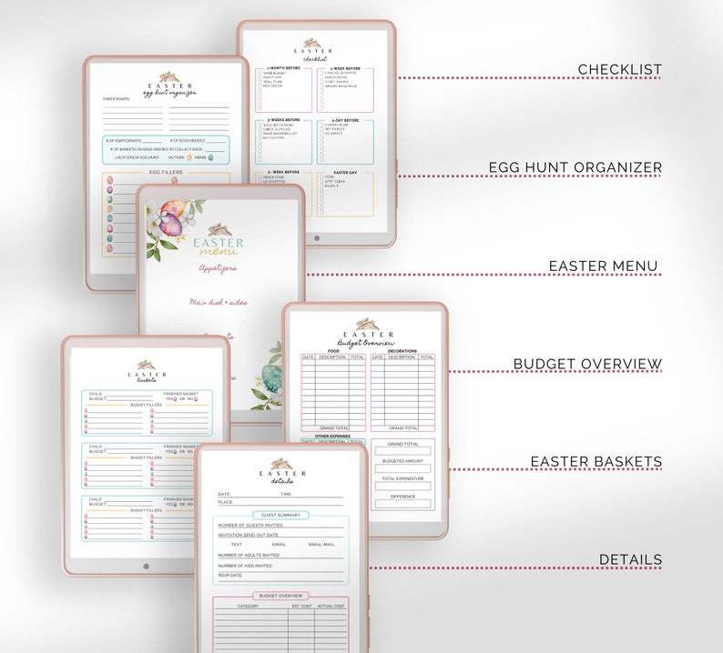 Easter Planner Goodnotes Template Digital Planner Easter Organizer ...