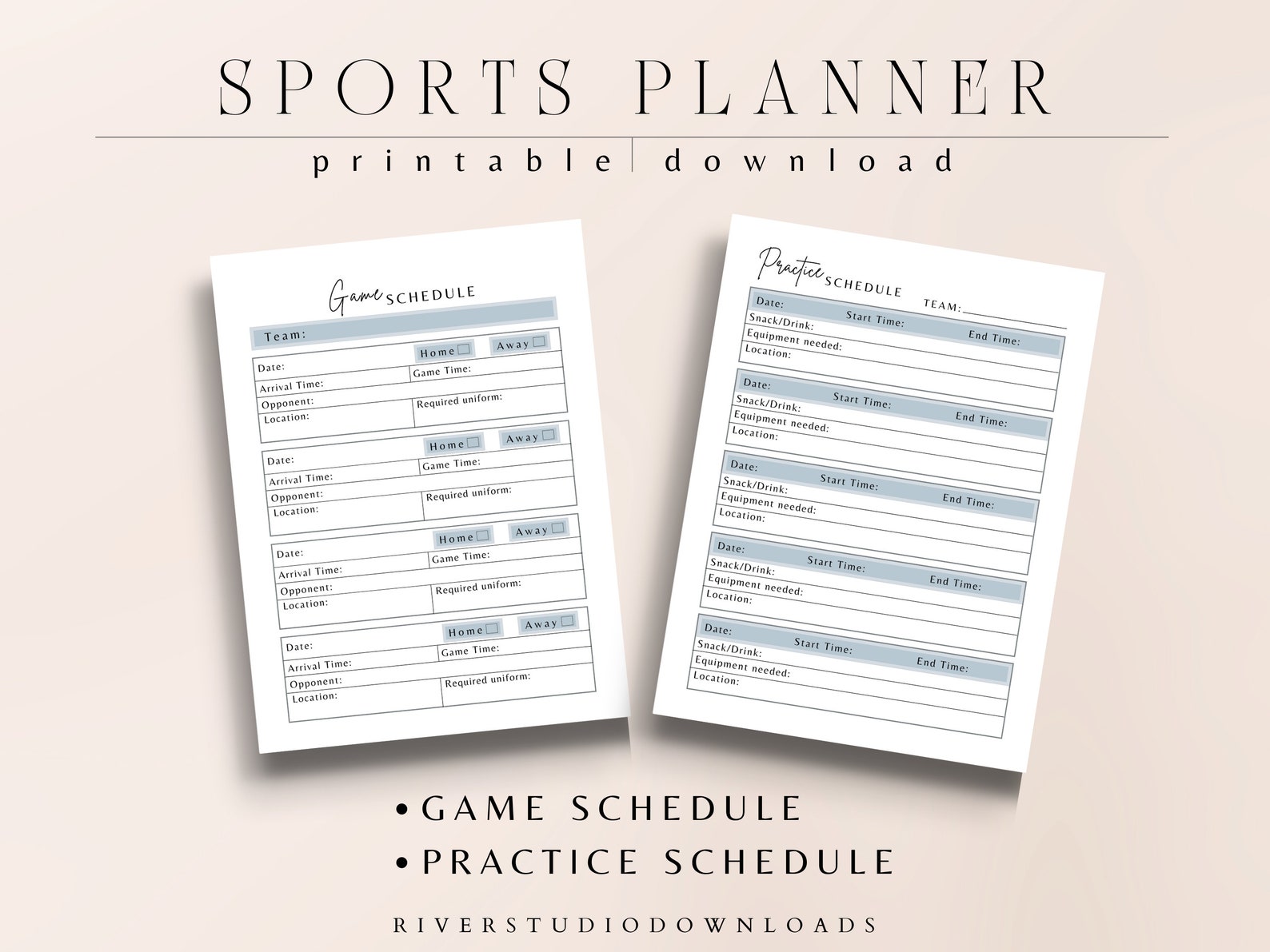 Sports Planner Printable Planner Planner Inserts Team - Etsy