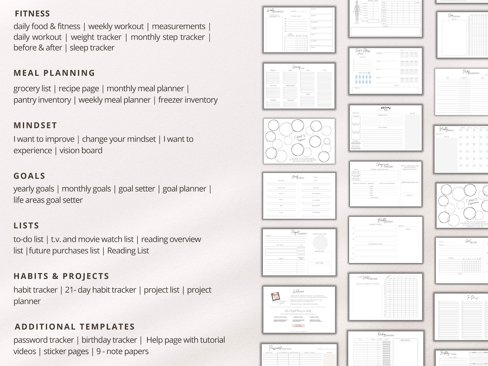 IPad Tablet and Phone Planner Digital Planner Undated Daily Weekly ...