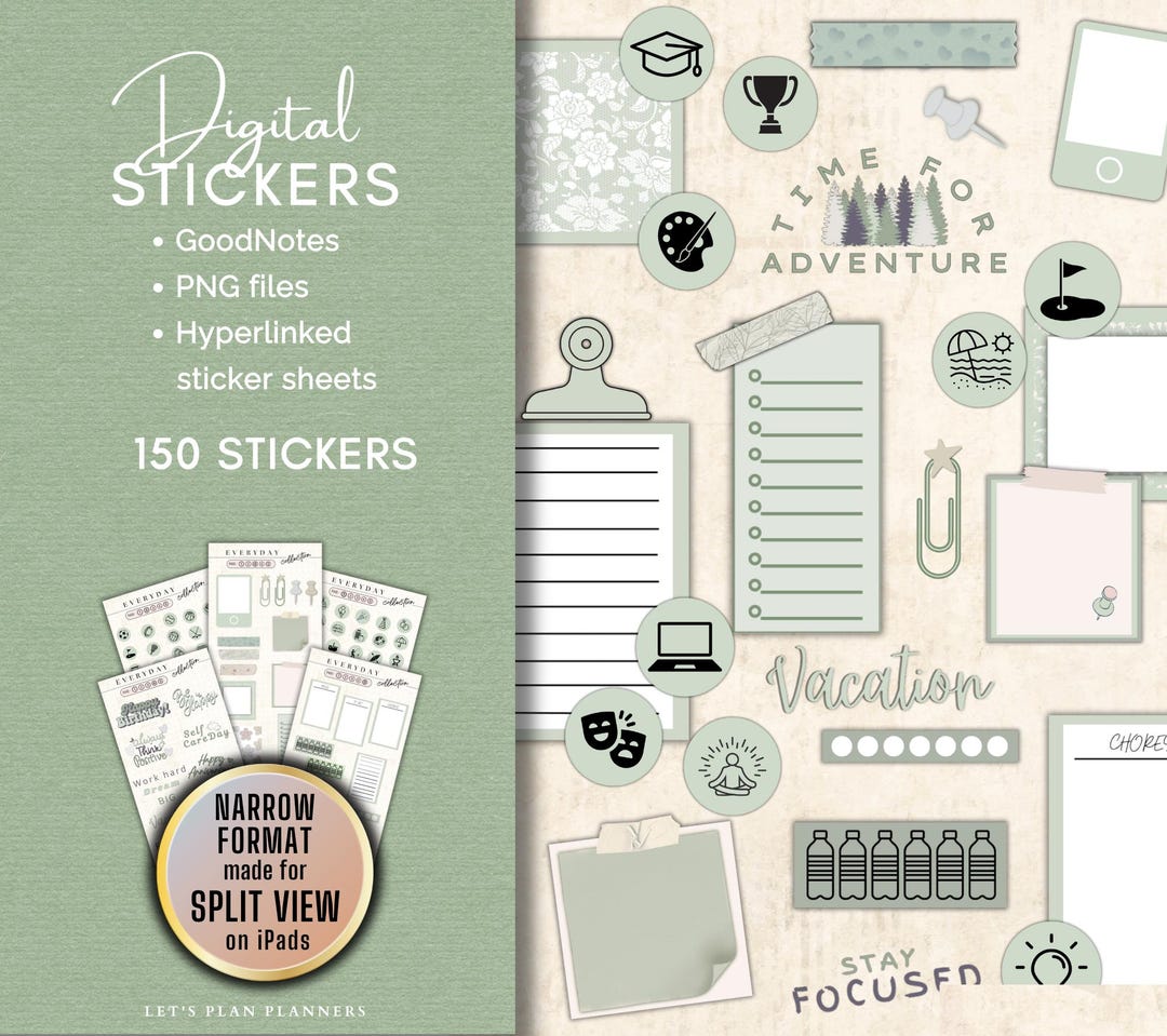 Digital Stickers Everyday Planner Stickers for iPad & Tablets ...