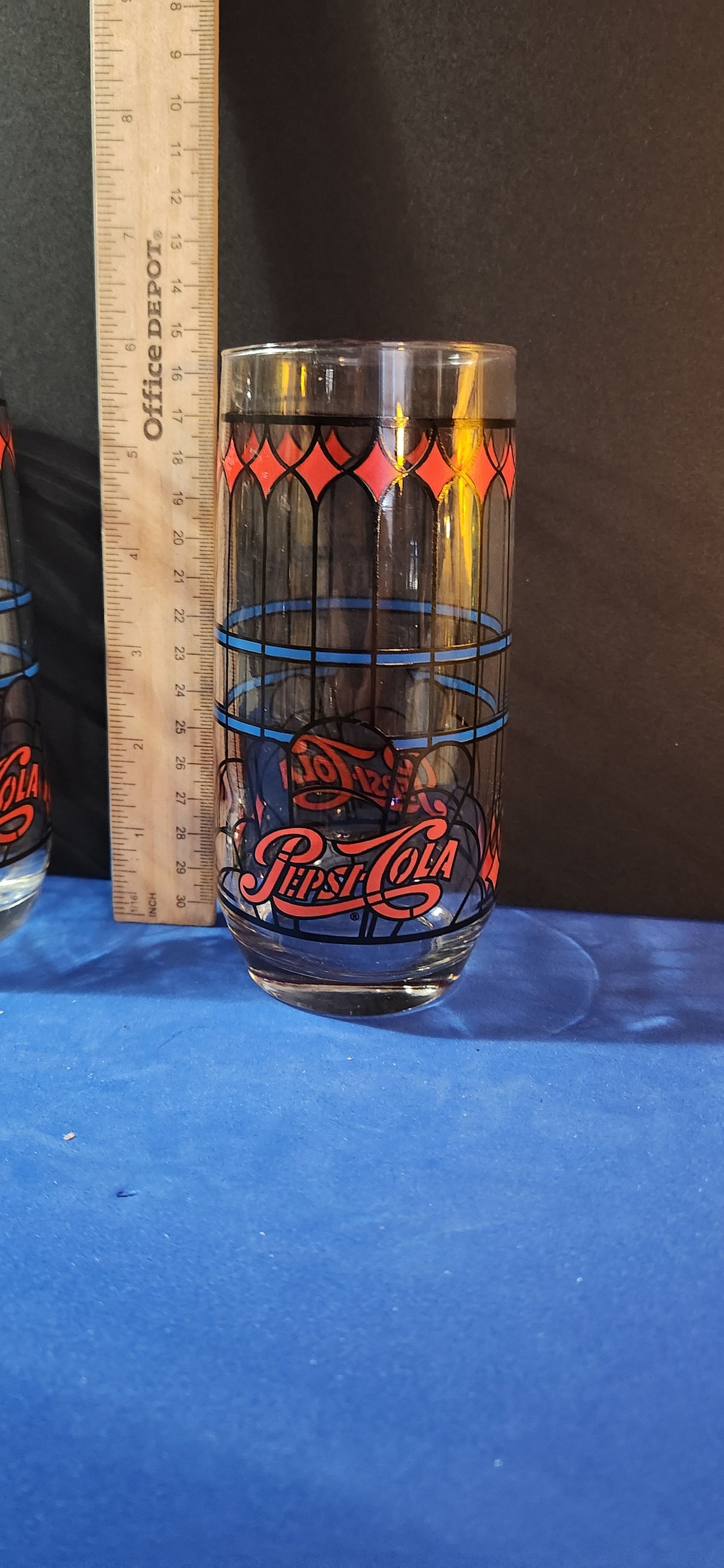 Rare and Collectible Pepsi Cola Glasses Tiffany Effect/ Stained Glass ...