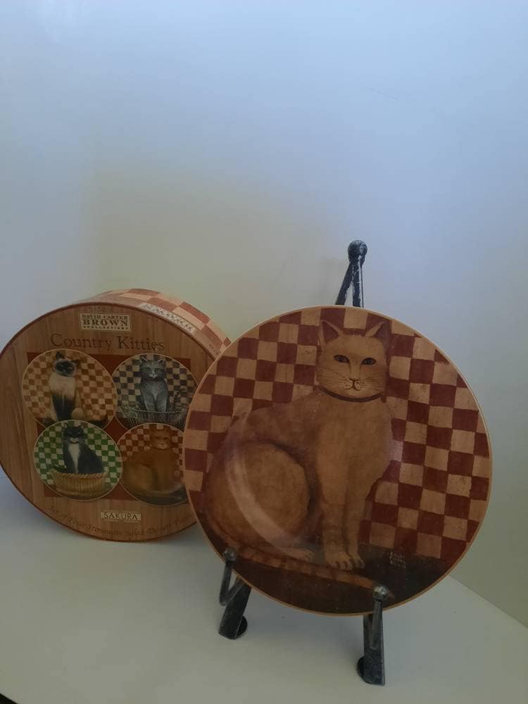 David Carter Brown Collection Country Kitties Plates - Etsy