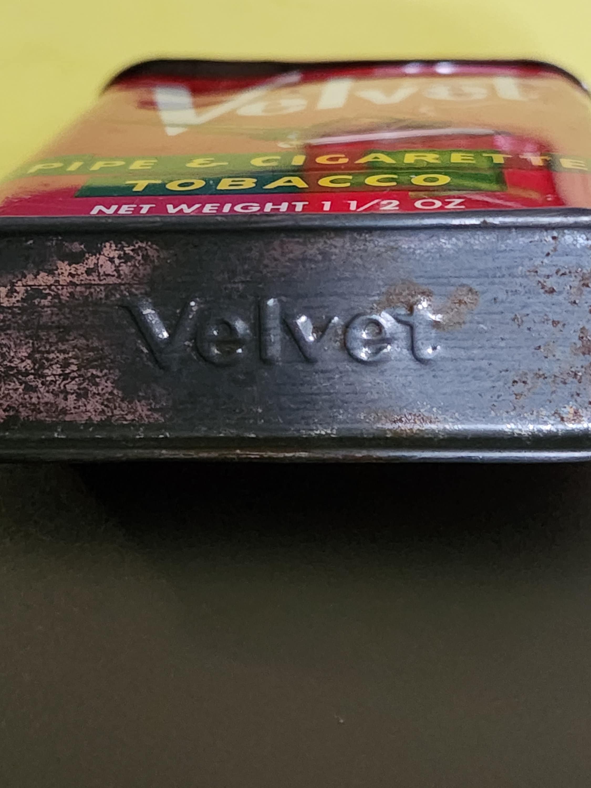 Vintage Velvet Pipe & Cigarette Tabacco Tin - Etsy