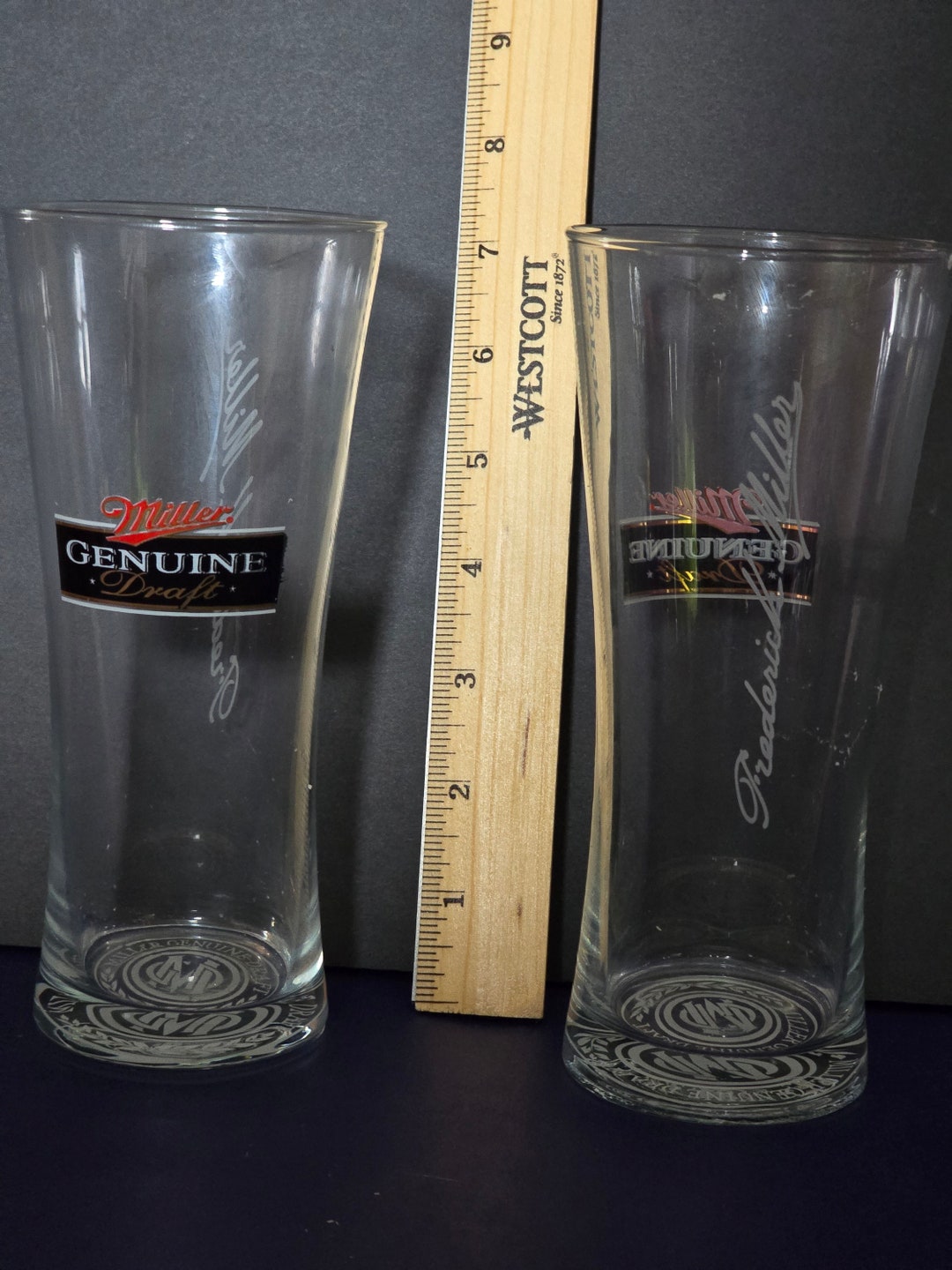 A Pair of Miller Genuine Draft Glasses - Etsy