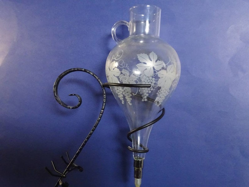 Vintage Italian Decanters on Decorative Wrought Iron Frame. - Etsy