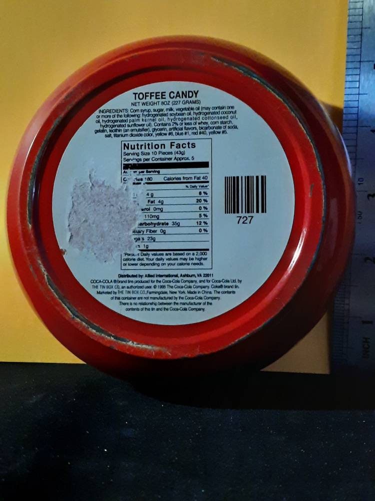 Vintage Coca Cola Toffee Candy Tin - Etsy