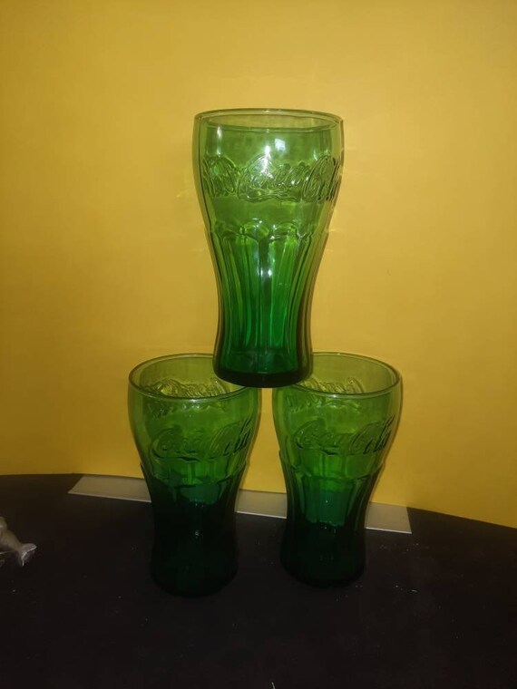 Vasos De Coca Cola Verdes Y Pesados Mini Refrigerador Portatil
