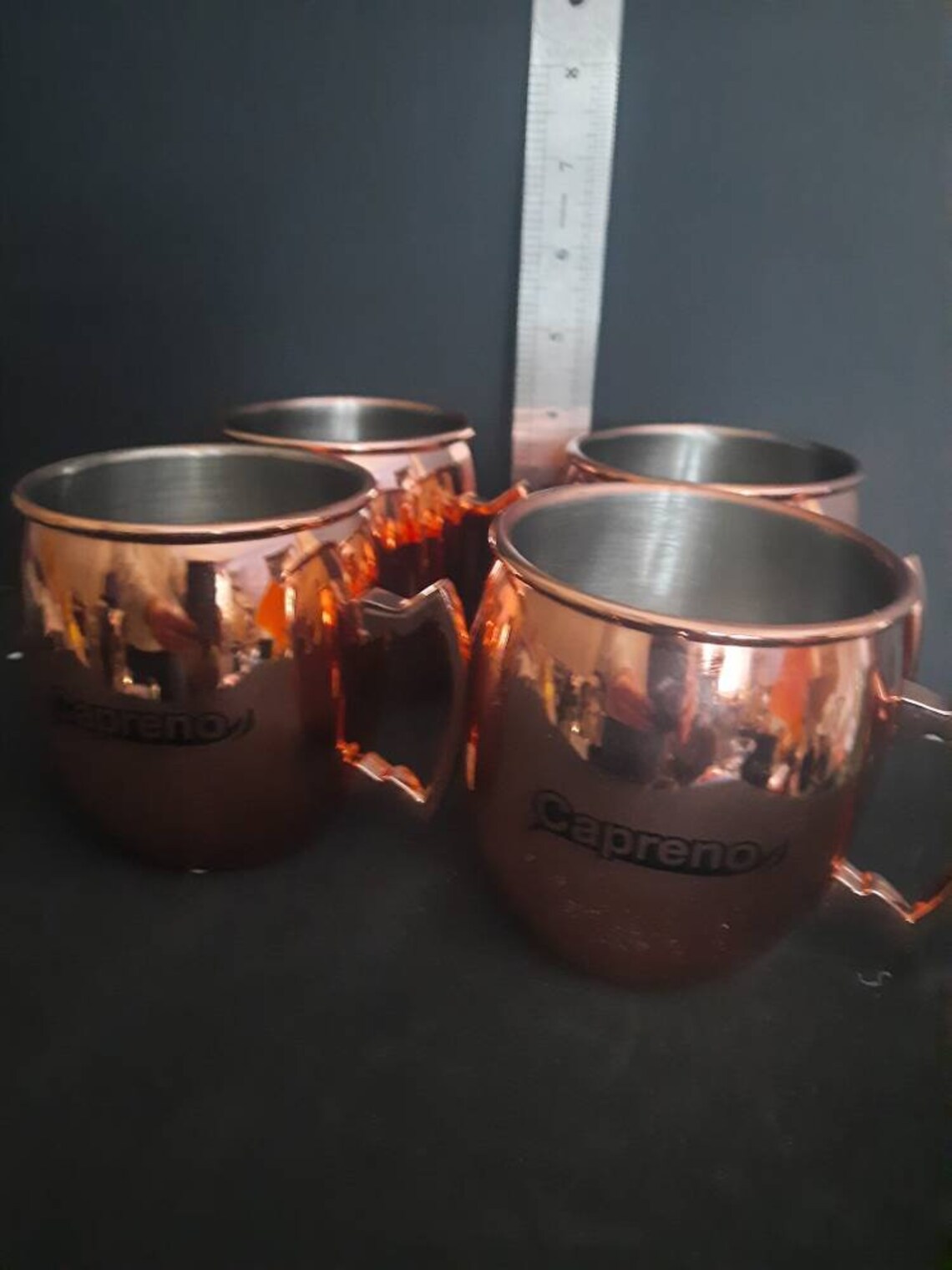 Set of 4 Moscow Mule Copper Drinking Mugs - Etsy