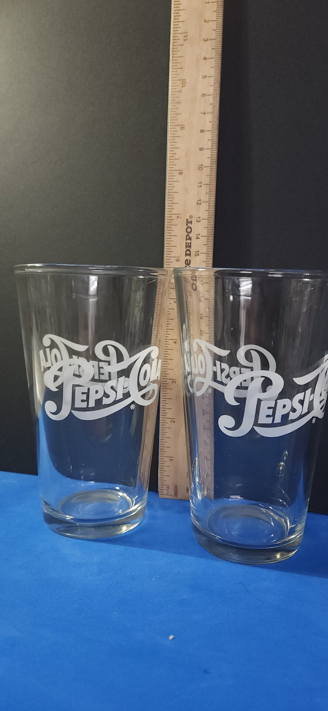 A Pair of Pepsi-cola Glasses - Etsy