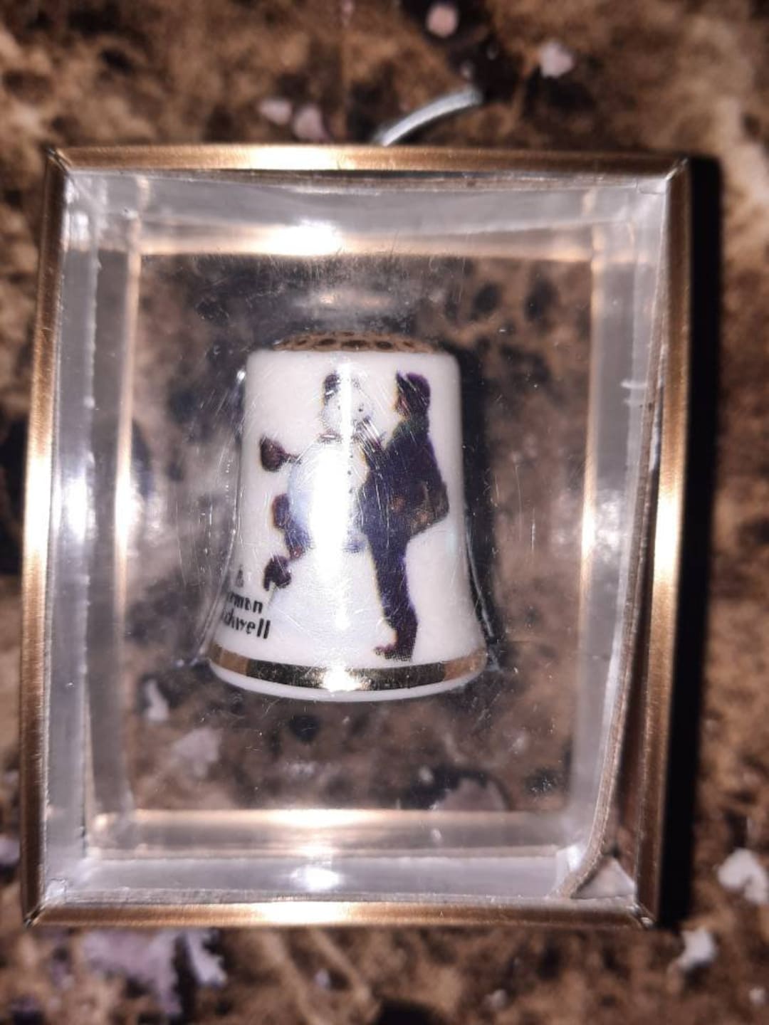 Norman Rockwell Snowman Thimble 1979 Gorham Christmas Edition. - Etsy