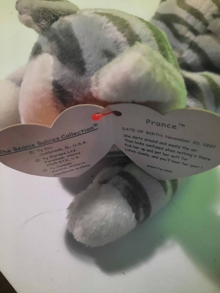 Vintage Ty Beanie Named Prance the Cat - Etsy