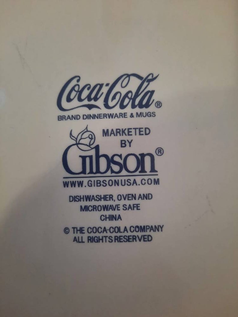 Vintage 11" Coca Cola Plate by Gibson Under License by Coca Cola - Etsy