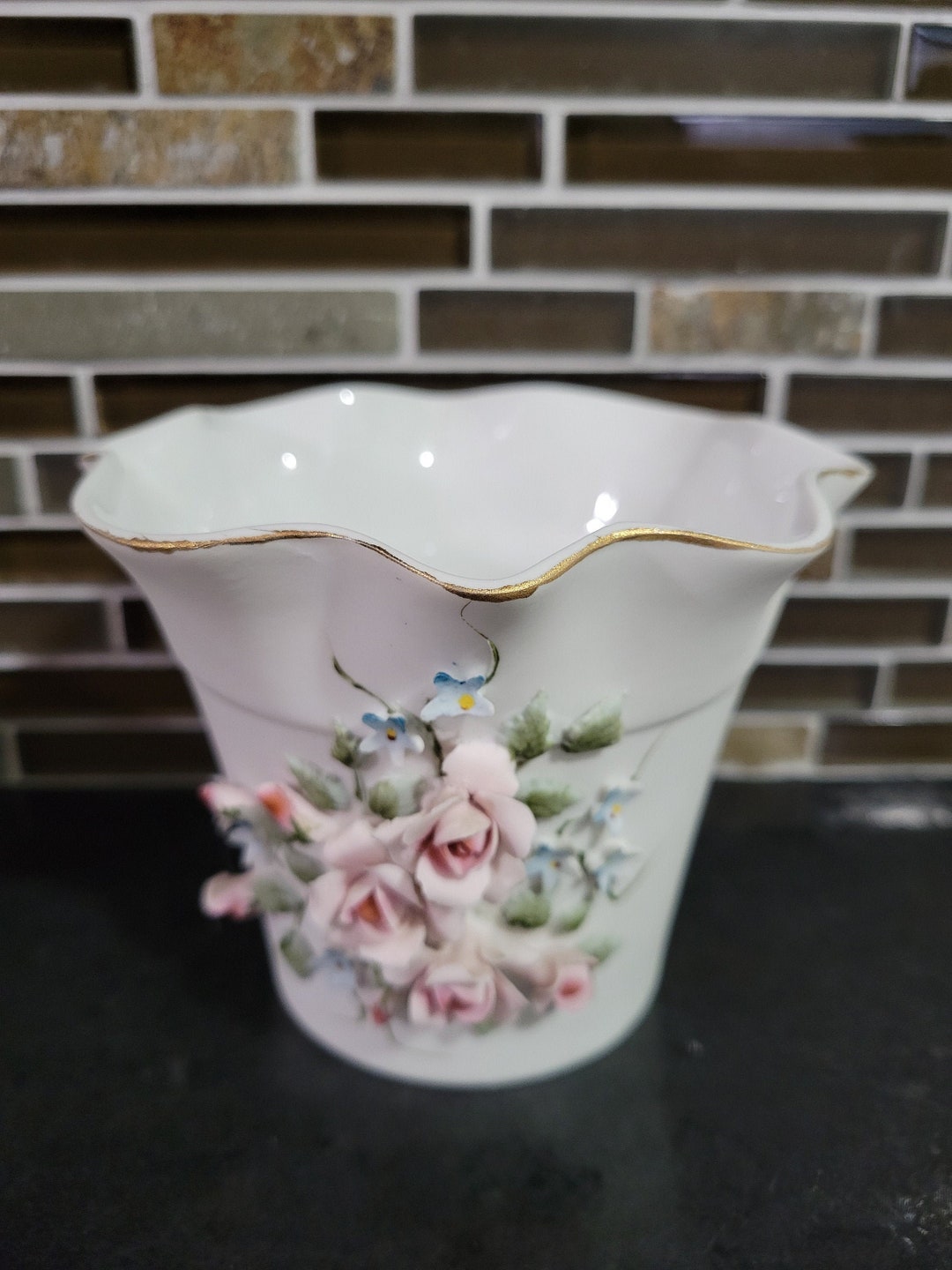 Vintage Lefton Vase - Etsy