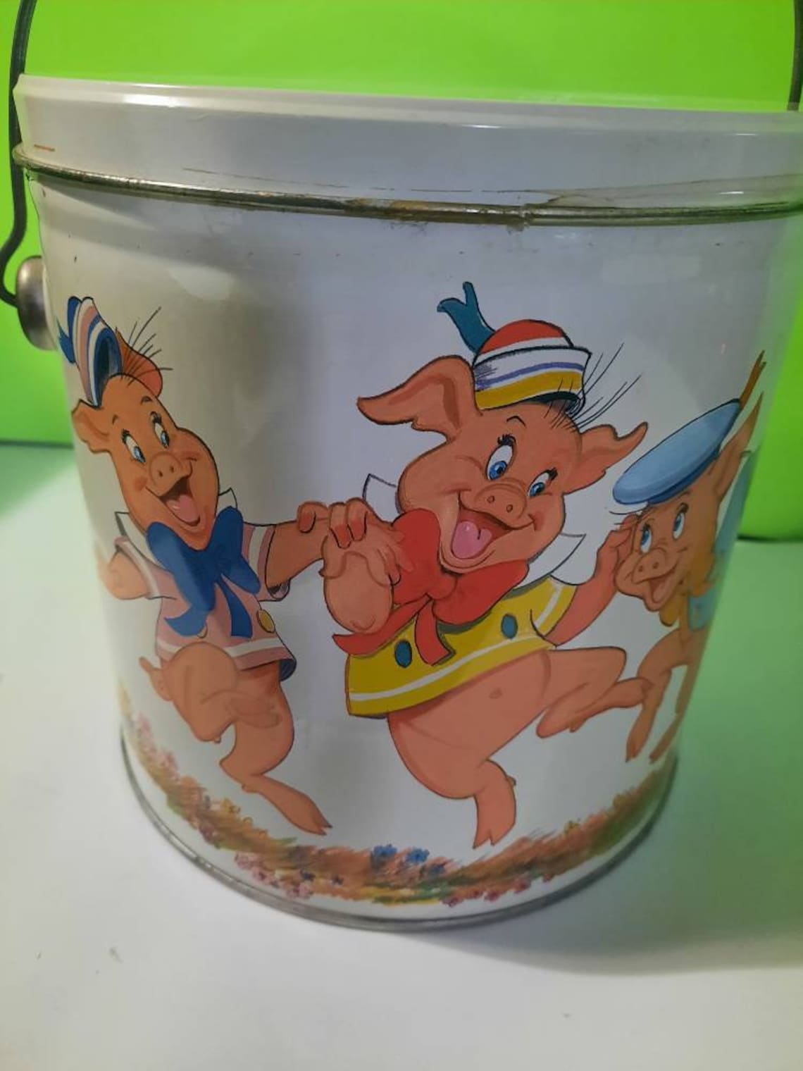 Vintage 3 Little Pigs Cookie Tin - Etsy
