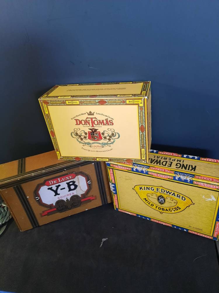 3 Empty Cigar Boxes - Etsy