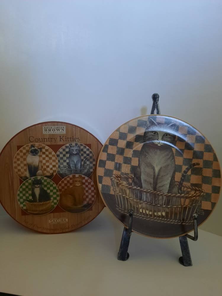 David Carter Brown Collection Country Kitties Plates - Etsy