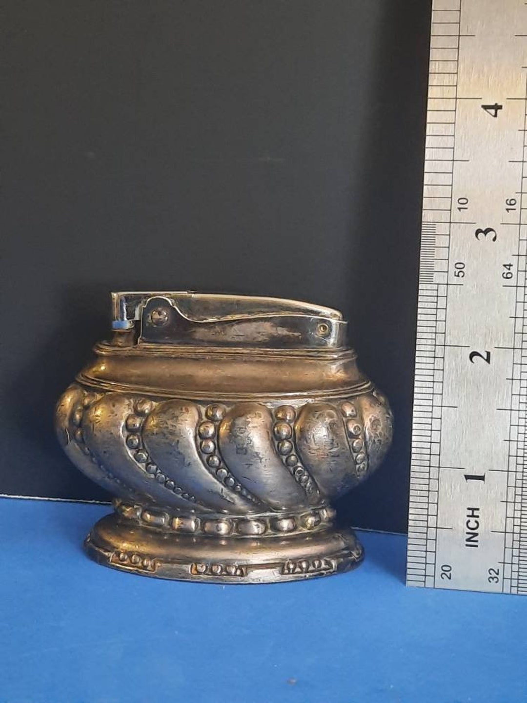 Vintage Silver Plated Ronson Crown Table Lighter - Etsy