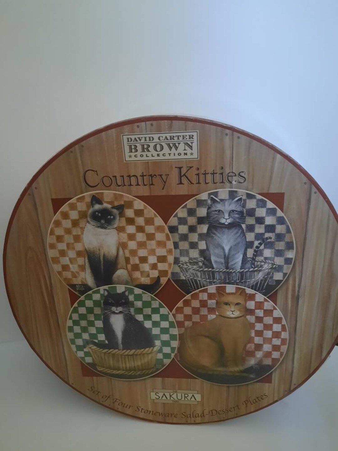 David Carter Brown Collection Country Kitties Plates - Etsy