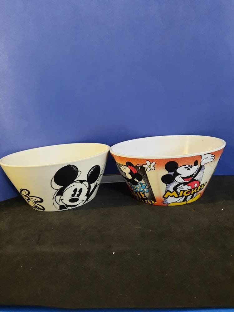 2 X Vintage Mickey & Minnie Mouse 8 Bowls by Zak Designs - Etsy