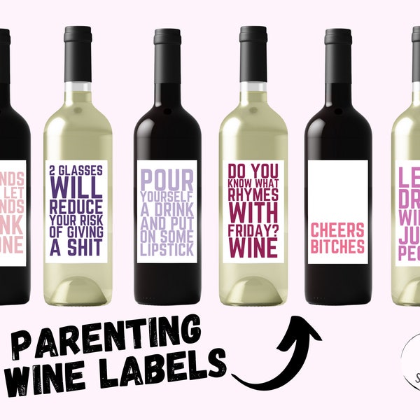 Funny Wine Labels - Etsy