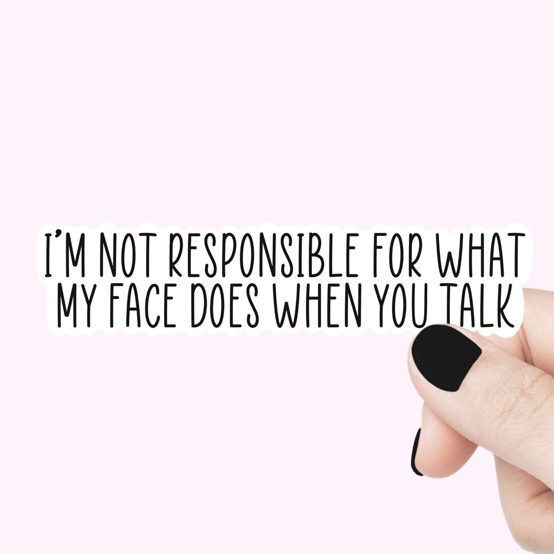 Funny Face Sticker Gift for Friend Sticker Neurodivergent Humour ...