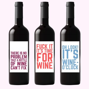 Funny Wino Wine Labels Custom Wine Bottle Labels Bachelorette Funny ...