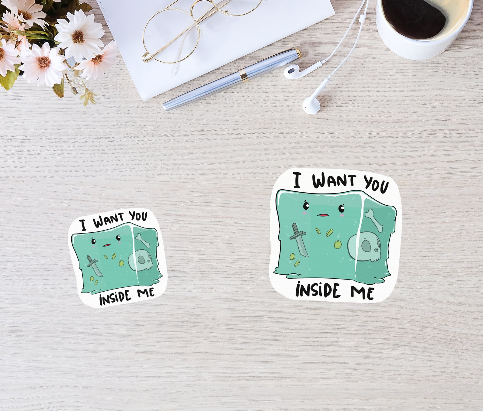 Gelatinous Cube Sticker Dnd Monster Gift Sticker TTRPG - Etsy Canada