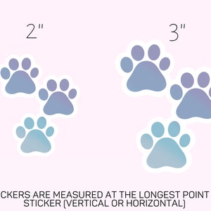 Blue Paw Print Sticker Dog Lover Sticker Cat Paw Sticker Dog Paw ...