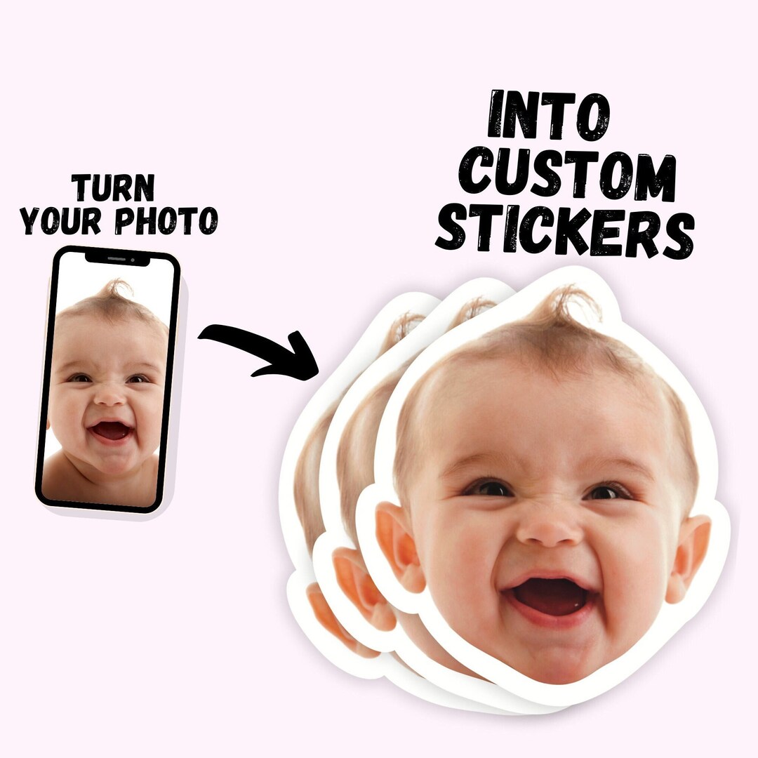 Custom Face Sticker From Photo Personalized Face Photo - Etsy