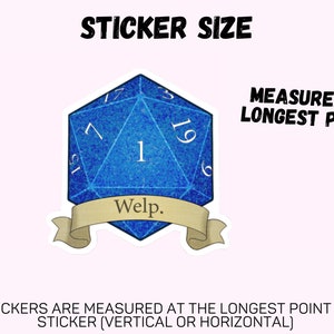 Dnd Die Sticker Dnd Gift Sticker TTRPG Sticker Dungeons and Dragons ...