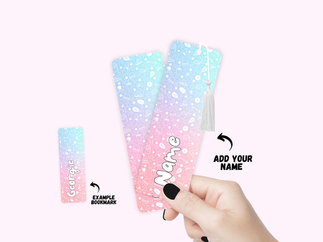 Custom Food Bookmark Fast Food Booktok Bookmark Your Name Here Colorful ...