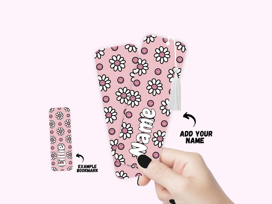 Custom Pink Flower Y2k Bookmark Bookclub Daisy Bookmark Retro Bookmark ...