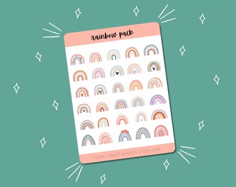 Rainbow Sheet Stickers - Etsy