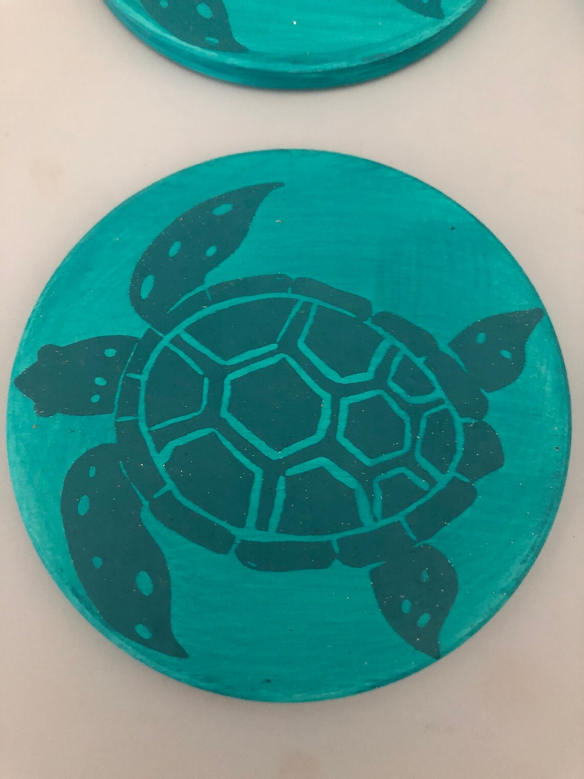 Hand painted Sea Turtle Coasters | Etsy