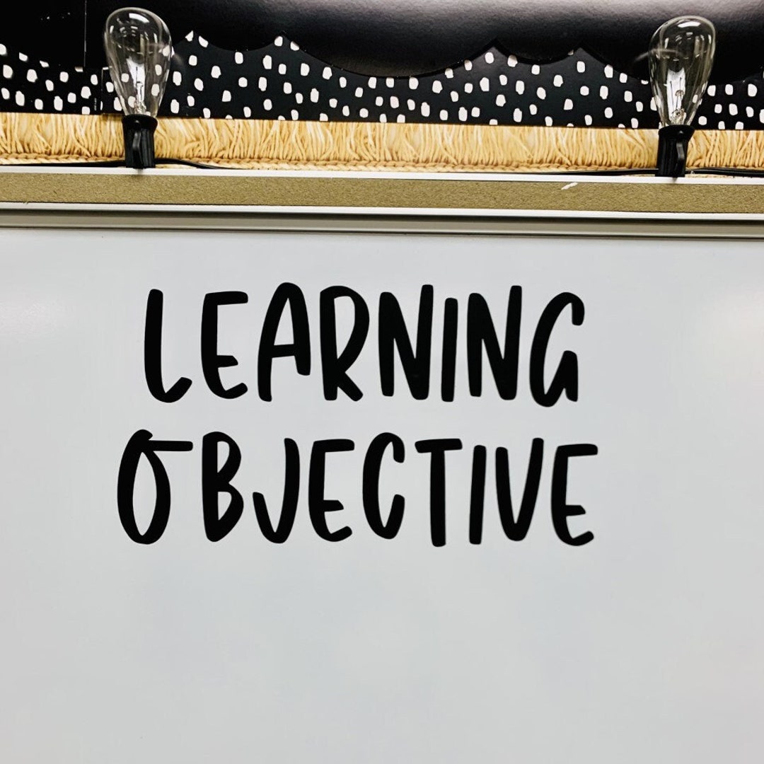 Learning Objective Vinyl Decal | Learning Target | Classroom Decor ...