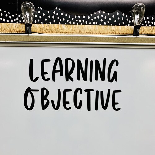 Learning Objective Vinyl Decal Learning Target Classroom - Etsy