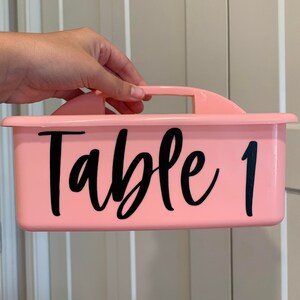 Supply Caddy Table Numbers Vinyl Decal | Classroom Decor | Sticker ...