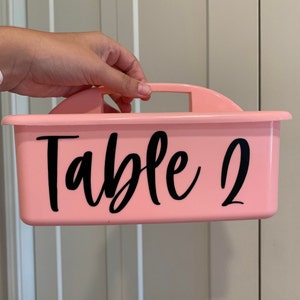 Supply Caddy Table Numbers Vinyl Decal | Classroom Decor | Sticker ...