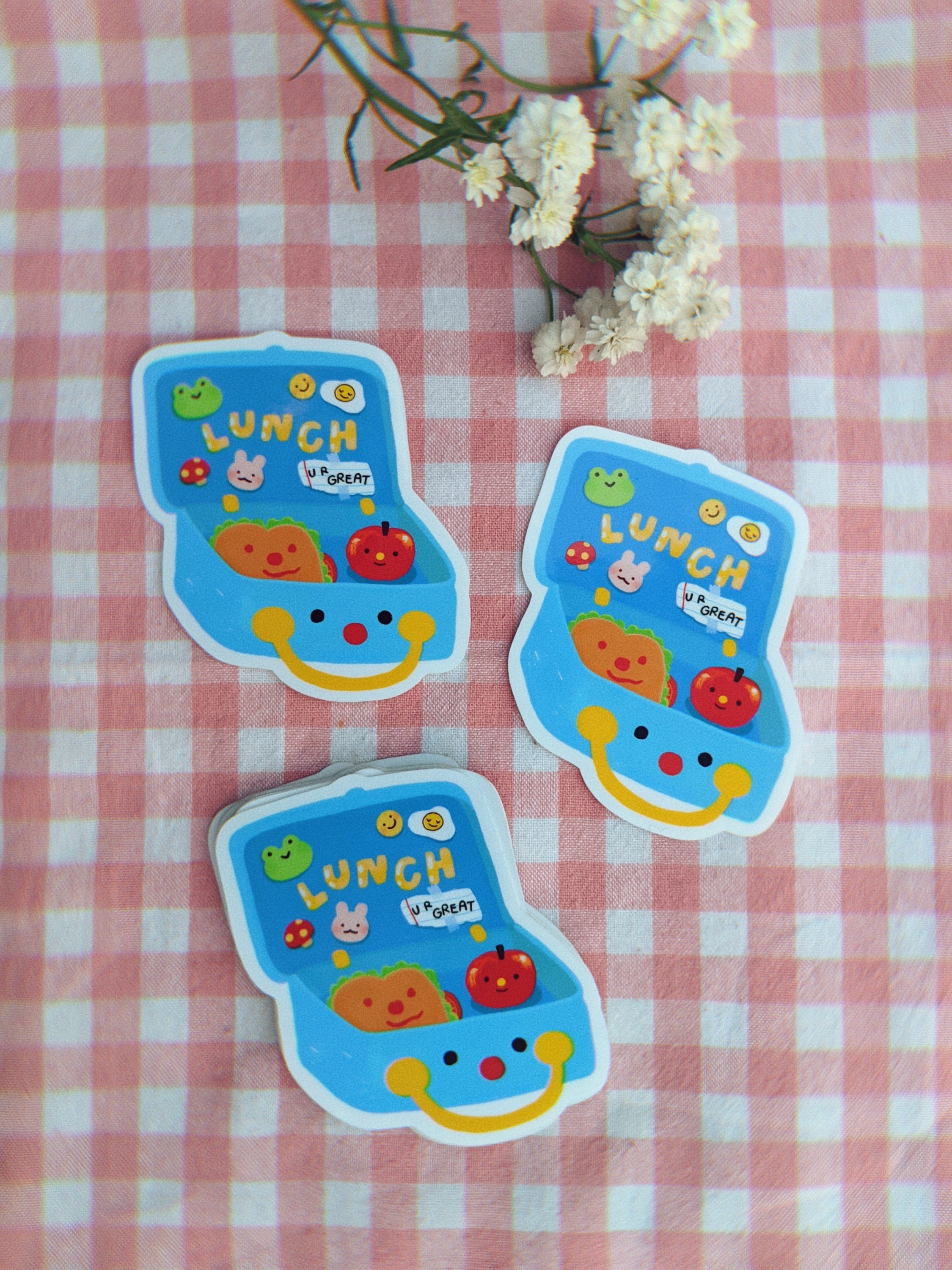 Childhood Lunchbox Sticker Cute Lunch Handwritten Note - Etsy UK